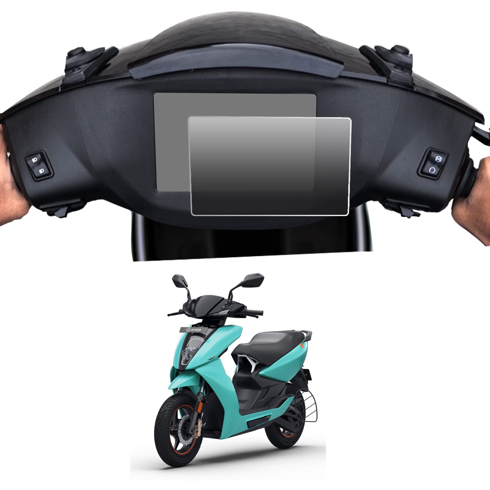 Ather 450 plus & 450X Anti-Glare Matte Tempered Glass Screen Protector ...