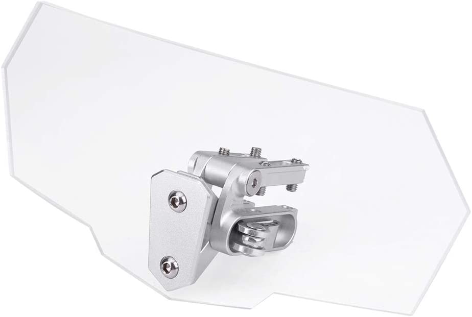 UNIVERSAL MOTORCYCLE WINDSHIELD EXTENDER (ADJUSTABLE SPOILER SINGLE CL ...