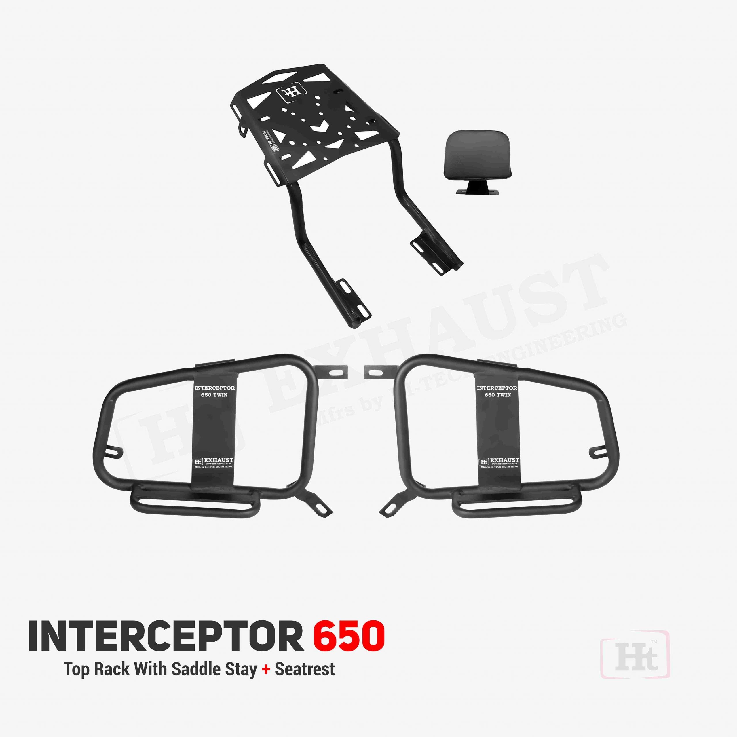 Interceptor 650 and Continental Gt 650 Top Rack, Seat Rest with Saddle ...