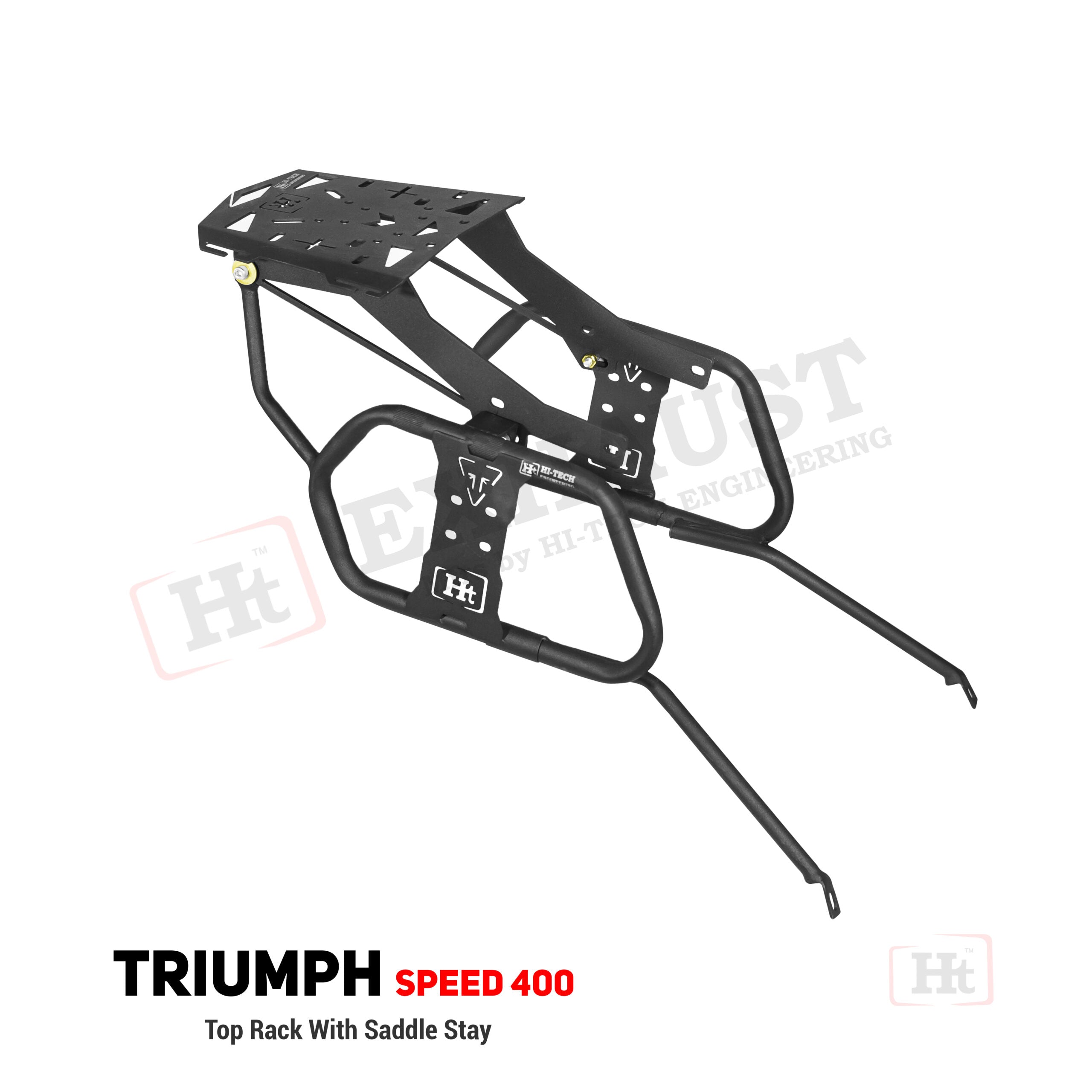 Triumph Speed 400 Top Rack With Saddle Stay (Black Matt) – SB 832 / HT ...